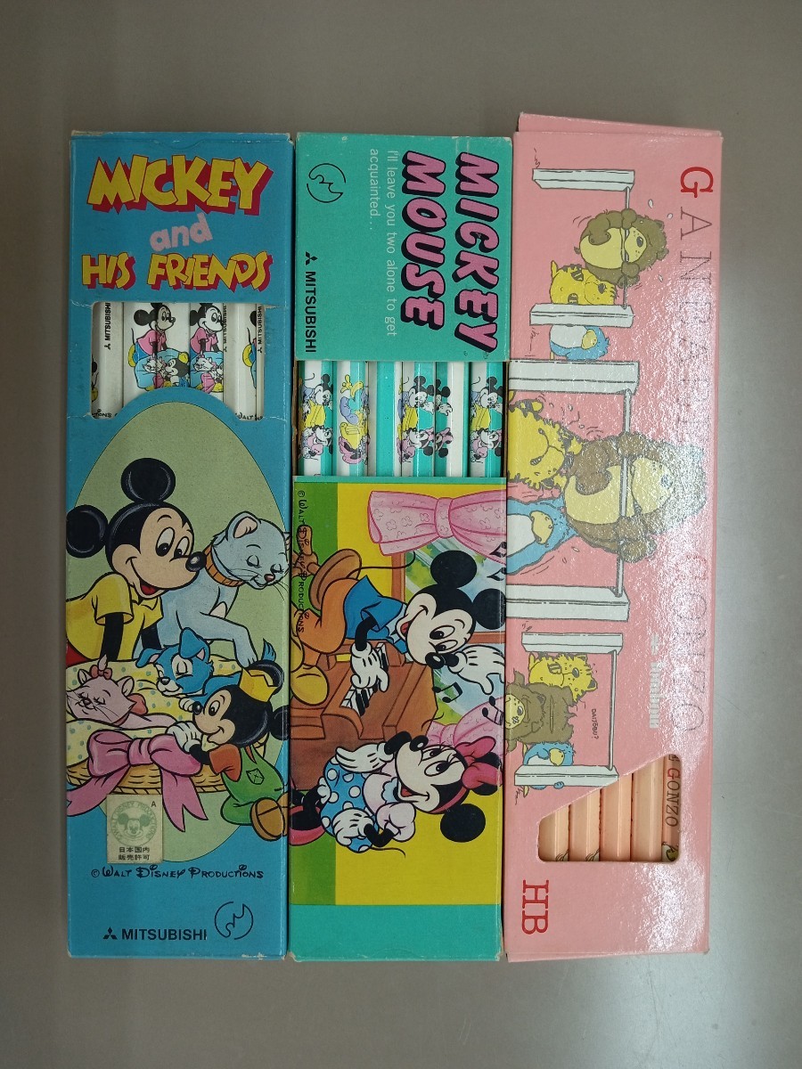 キャラクター鉛筆 三菱 MICKEY MOUSE 12本 / MICKEY and HIS FRIENDS 12本 / Tombow ...