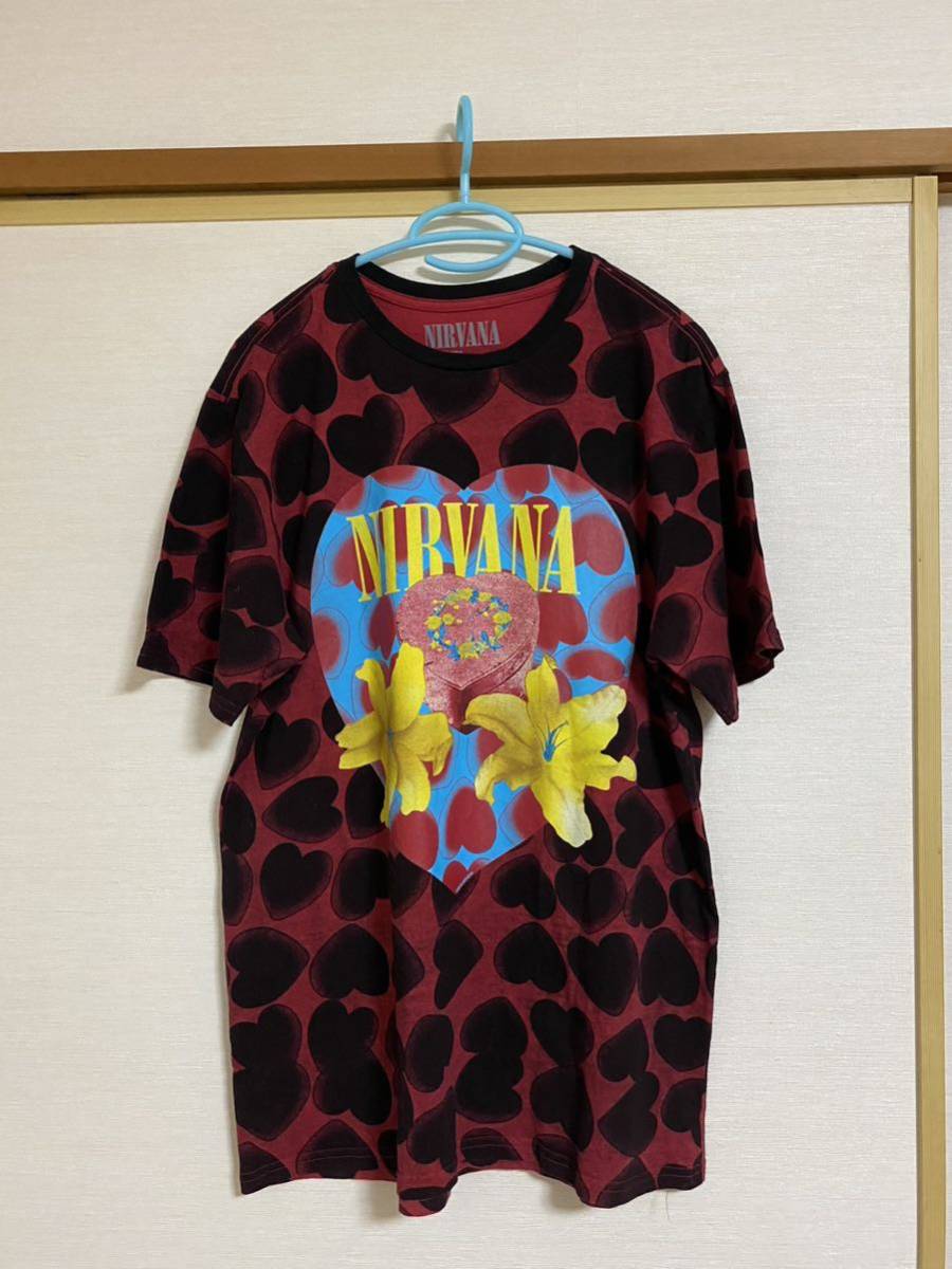 NIRVANA heart shaped box band T-shirt ニルヴァーナ Tシャツ NIRVANA HEART SHAPED ...