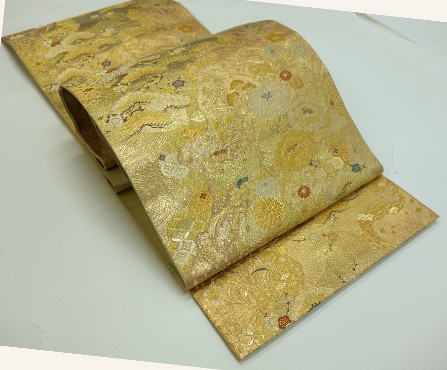 5519-12 長嶋成織物 袋帯 四季草花模様(仕立て上がり)｜売買されたオークション情報、yahooの商品情報をアーカイブ公開 - オークファン（aucfan.com）