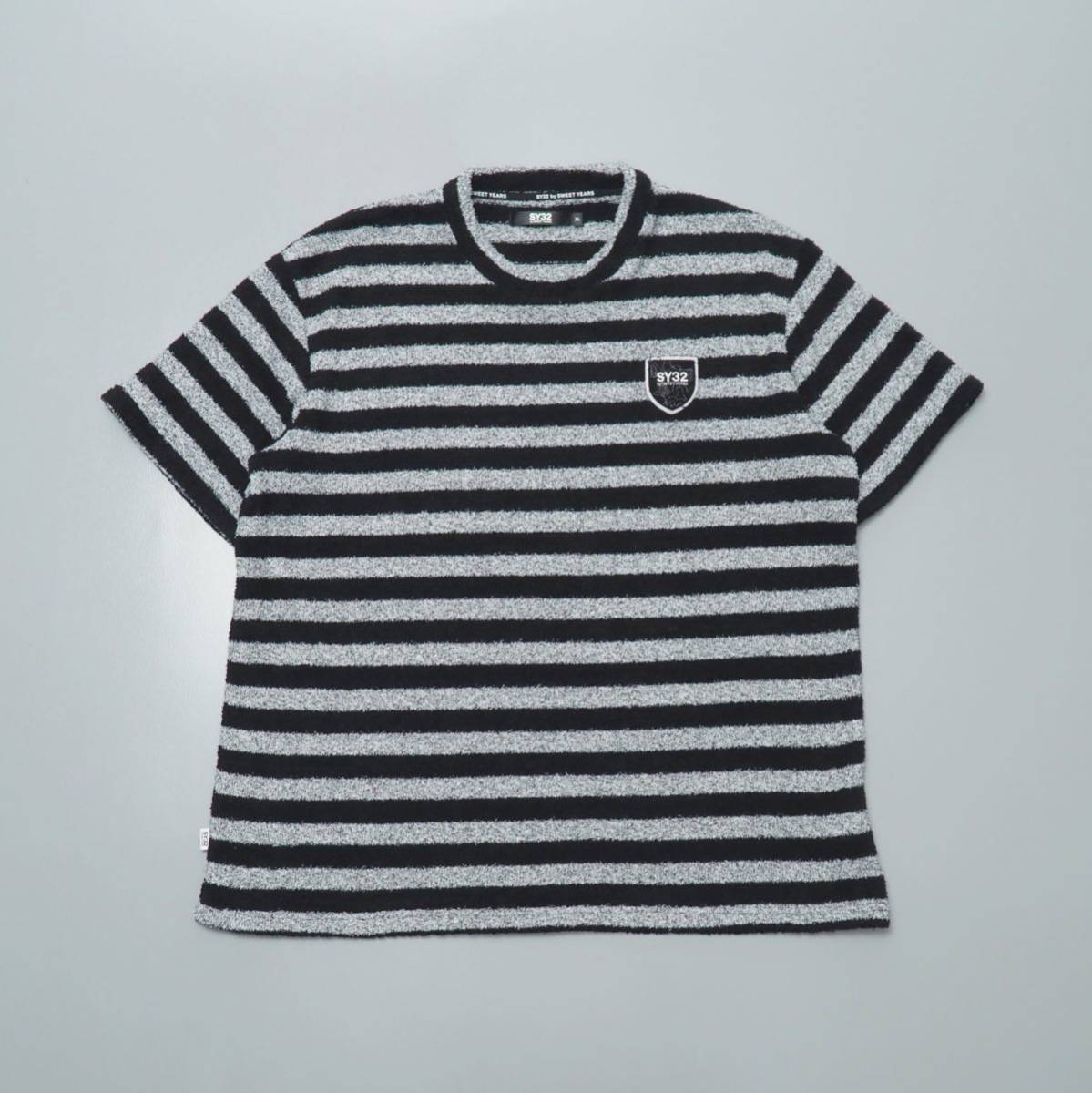 GM7783 SY32 by SWEET YEARS エスワイサーティトゥ バイ スウィートイヤーズ メンズXL パイルニットTシャツ 半袖 ...