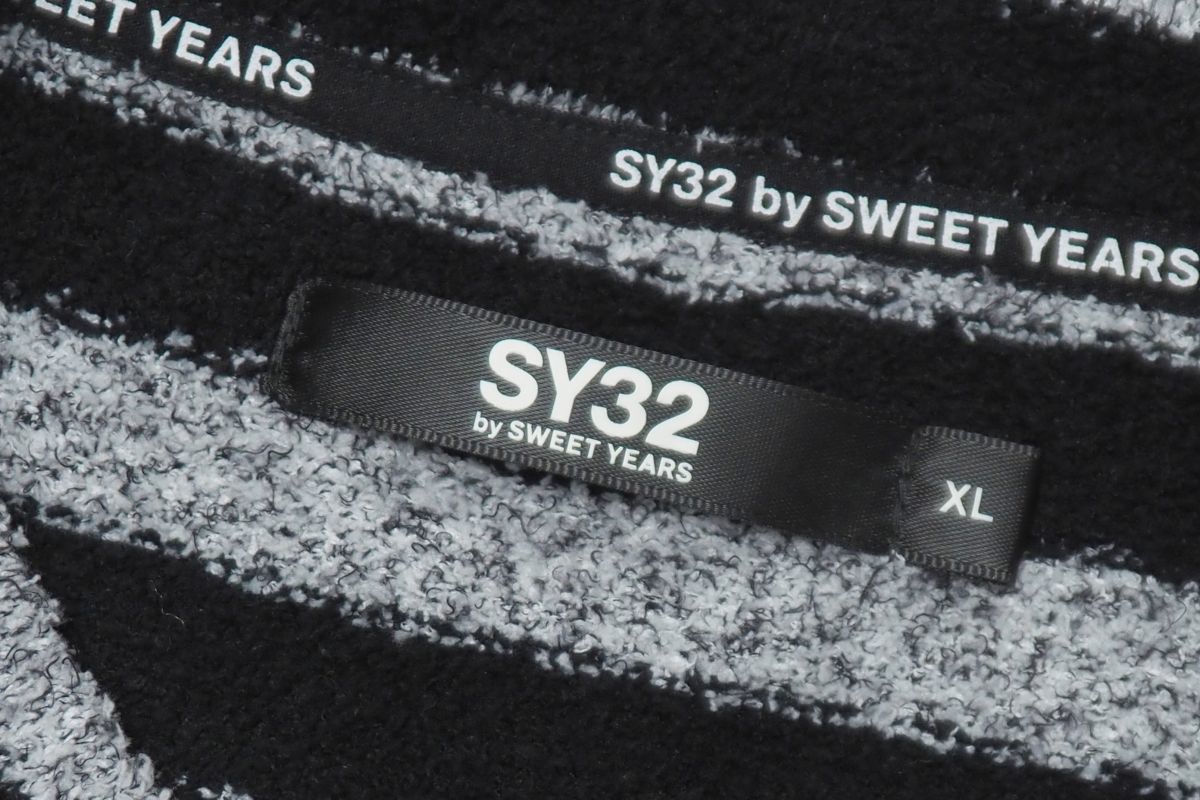 GM7783 SY32 by SWEET YEARS エスワイサーティトゥ バイ スウィートイヤーズ メンズXL パイルニットTシャツ 半袖 ...