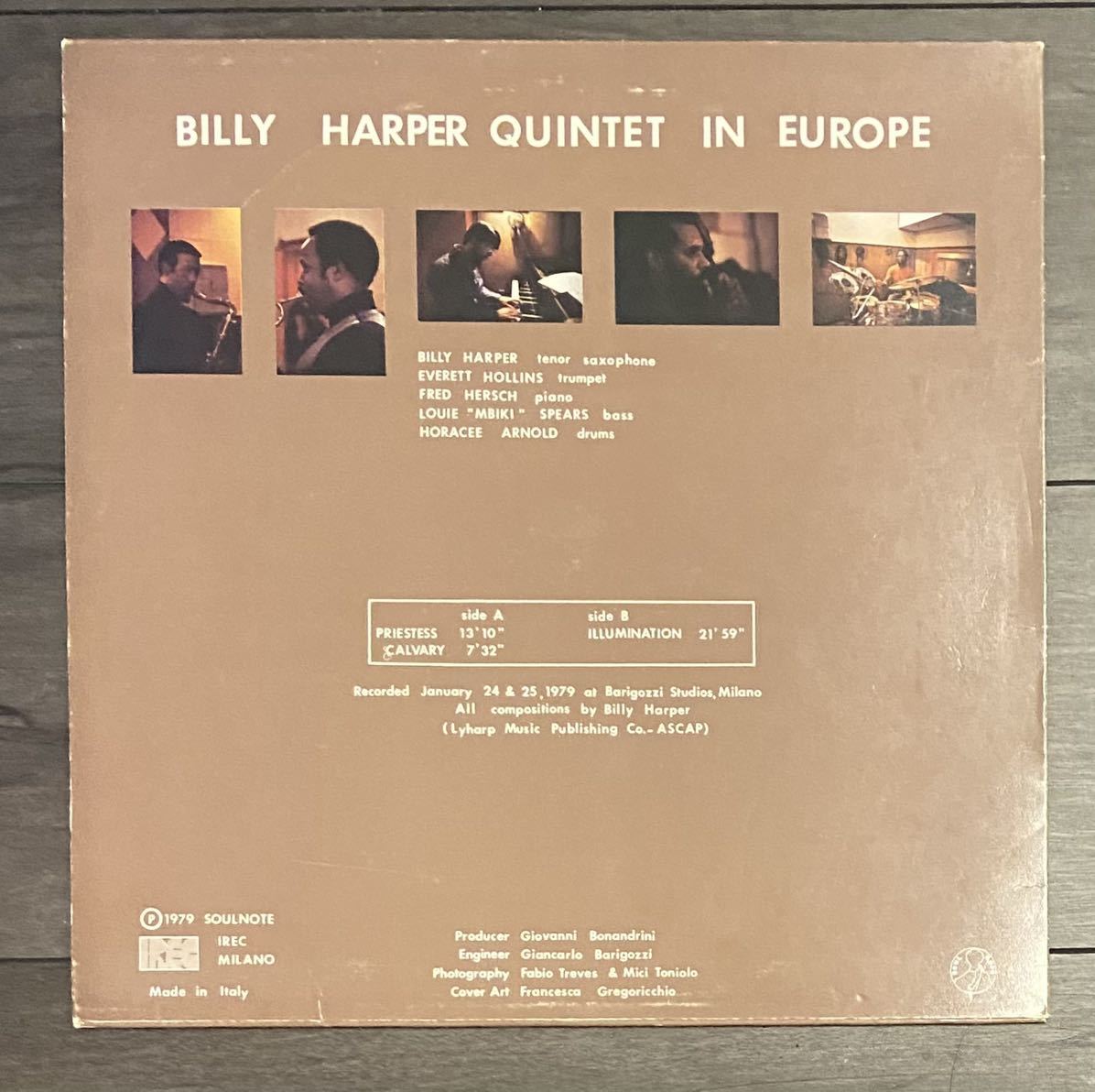 オリジナル盤 オレンジラベル Billy Harper / In Europe Soul Note Spiritual Jazz ...