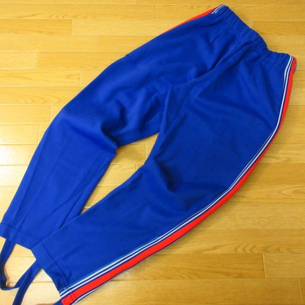 80's Hit-Union ヒットユニオン SS 上下セット 80年代 昭和レトロ セットアップ ジャージ ヴィンテージ メンズ 青x赤 ...