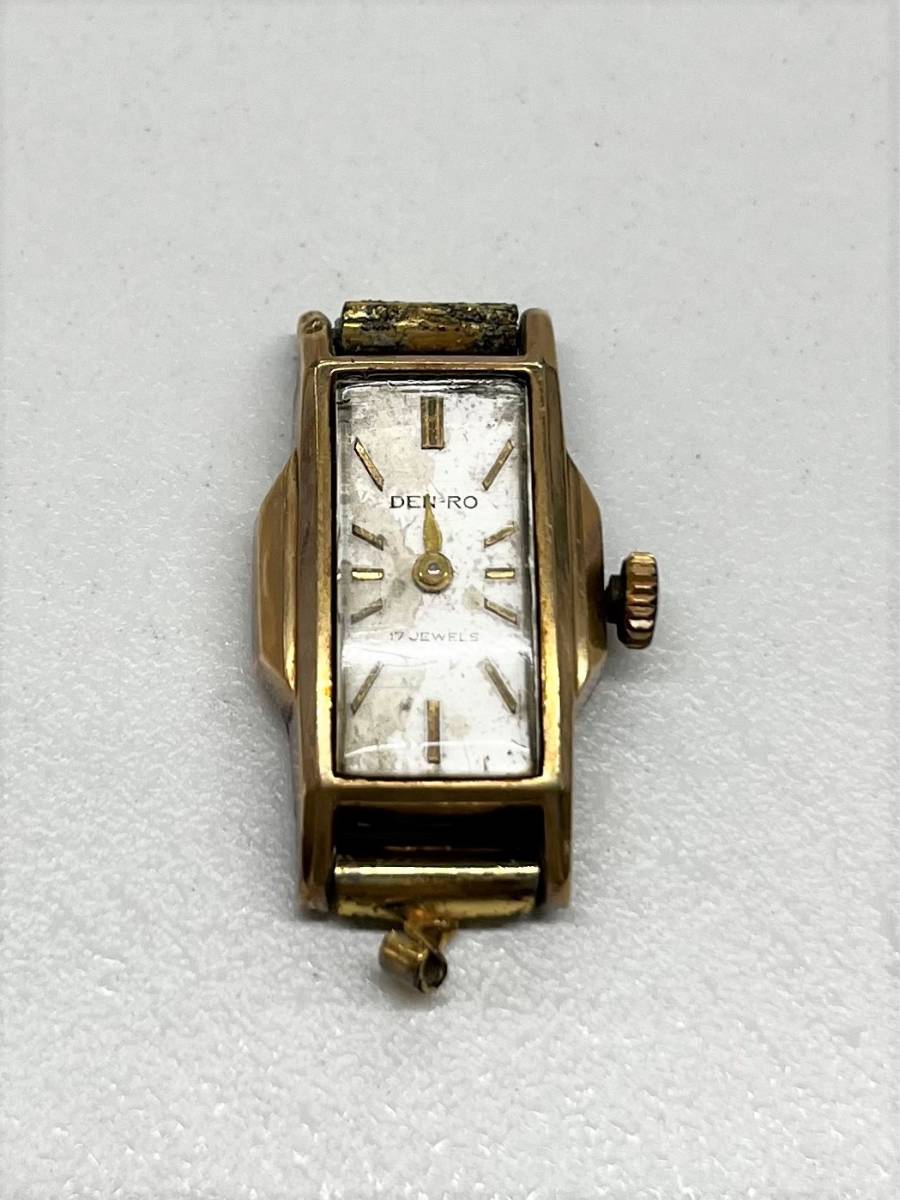 DENRO デンロ 腕時計 ケースのみ 裏蓋 K18 18金 17石 不動品(アナログ（手巻き）)｜売買されたオークション情報、yahooの ...
