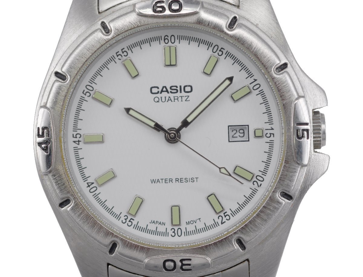 CASIO カシオ MTP-1244 ホワイト文字盤 メンズ クォーツ 純正ブレス 品(その他)｜売買されたオークション情報、yahooの商品 ...