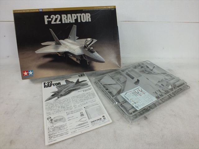 TAMIYA タミヤ F-22 RAPTOR ラプター ウォーバードコレクションNO.63 プラモデル 取扱説明書有り 元箱付き 現状品 ...