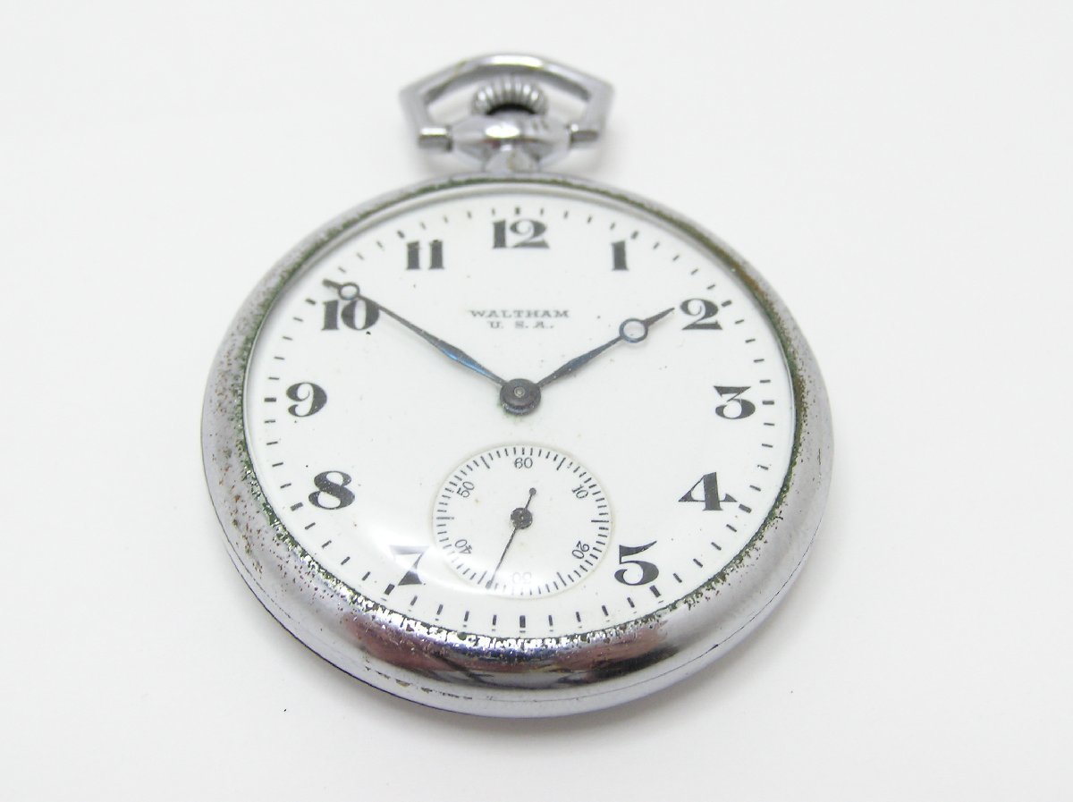 ハローカメラ 5787 ウォルサム WALTHAM U.S.A. 手巻き 懐中時計 ジャンク 要修理 スモセコ 1円スタート(ウォルサム ...