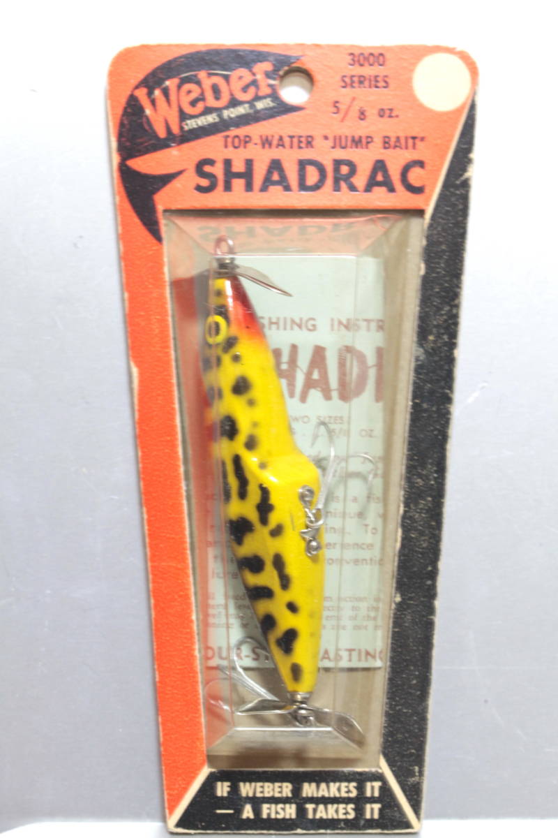 NIP Weber Tackle Co. Shadrac ウェーバー シャッドラック 大 完品 B級ルアー レーベル ストーム ホッパー ...