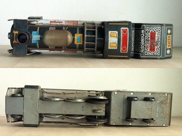 DAIYA製 ブリキのTiger Train タイガートレイン おもちゃ 玩具 鉄道 蒸気機関車 MADE IN JAPAN ビンテージ ...