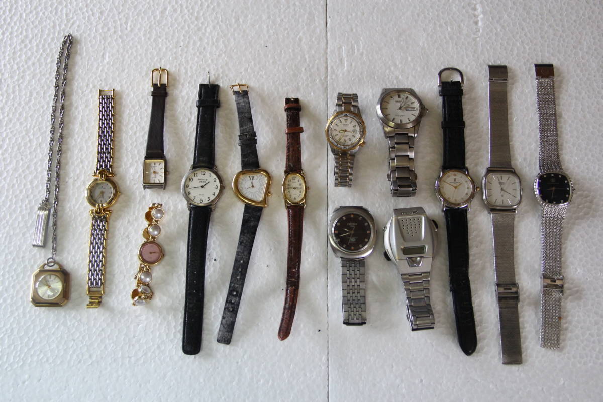 腕時計 まとめて14個セット Pierre cardin/Alba/Helene de Michel/Yves Saint Laurent ...