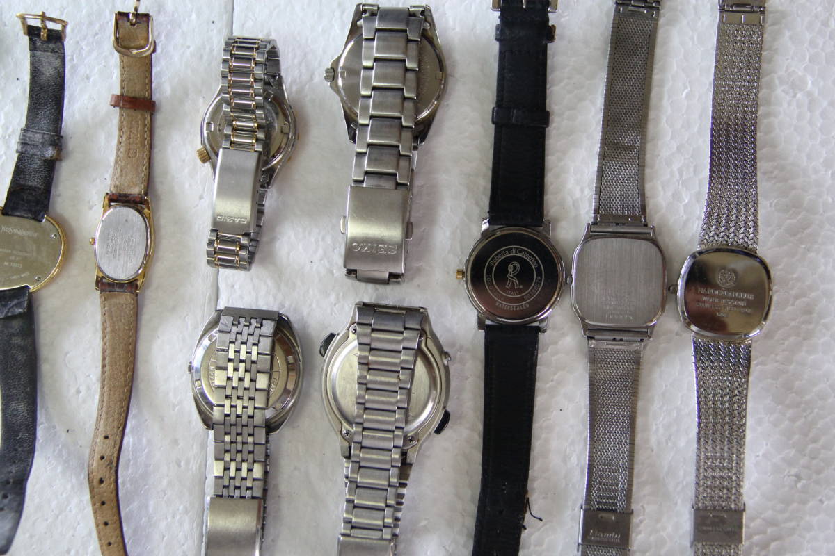 腕時計 まとめて14個セット Pierre cardin/Alba/Helene de Michel/Yves Saint Laurent ...