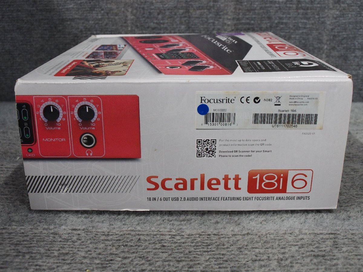 Focusrite Scarlett 18i6 オーディオインターフェイス 現状品 B50076(オーディオインターフェース)｜売買された ...