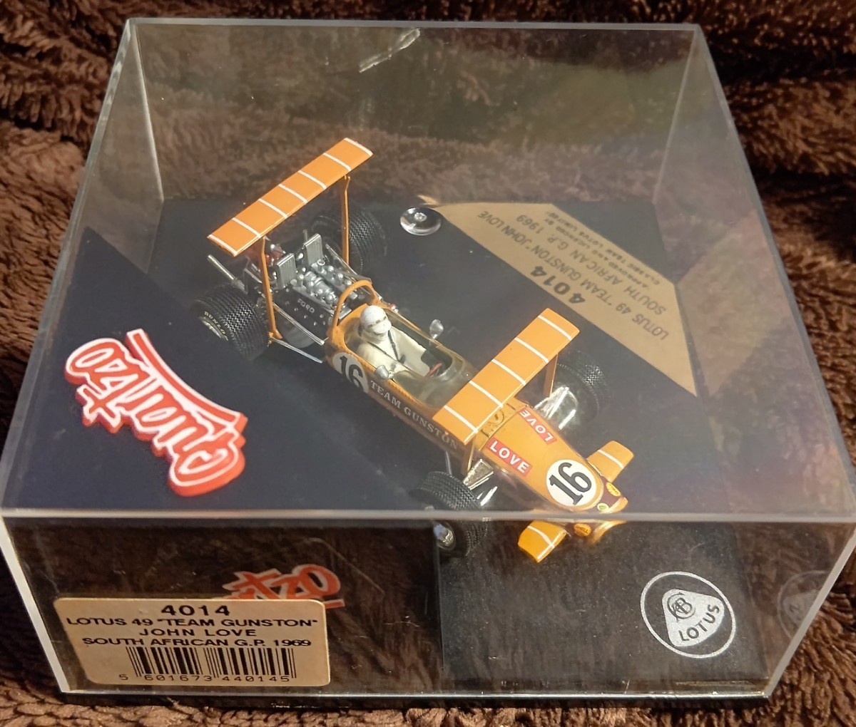 Quartzo カルツォ Q4014 1/43 ロータス 49 フォード 1969 南アフリカGP ジョン.ラヴ TEAM GUNSTON ...