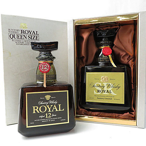 2本セット 1 000円 SUNTORY サントリー ROYAL ローヤル 12年 / SR QUEEN ウイスキー 未開栓 M4149(日本 ...