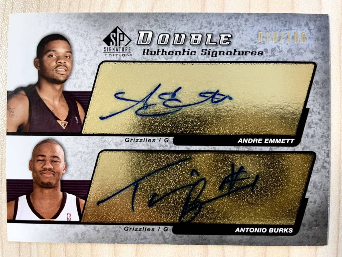 2004-05 Upper Deck SP Signature Edition Double Autograph Antonio Burks ...