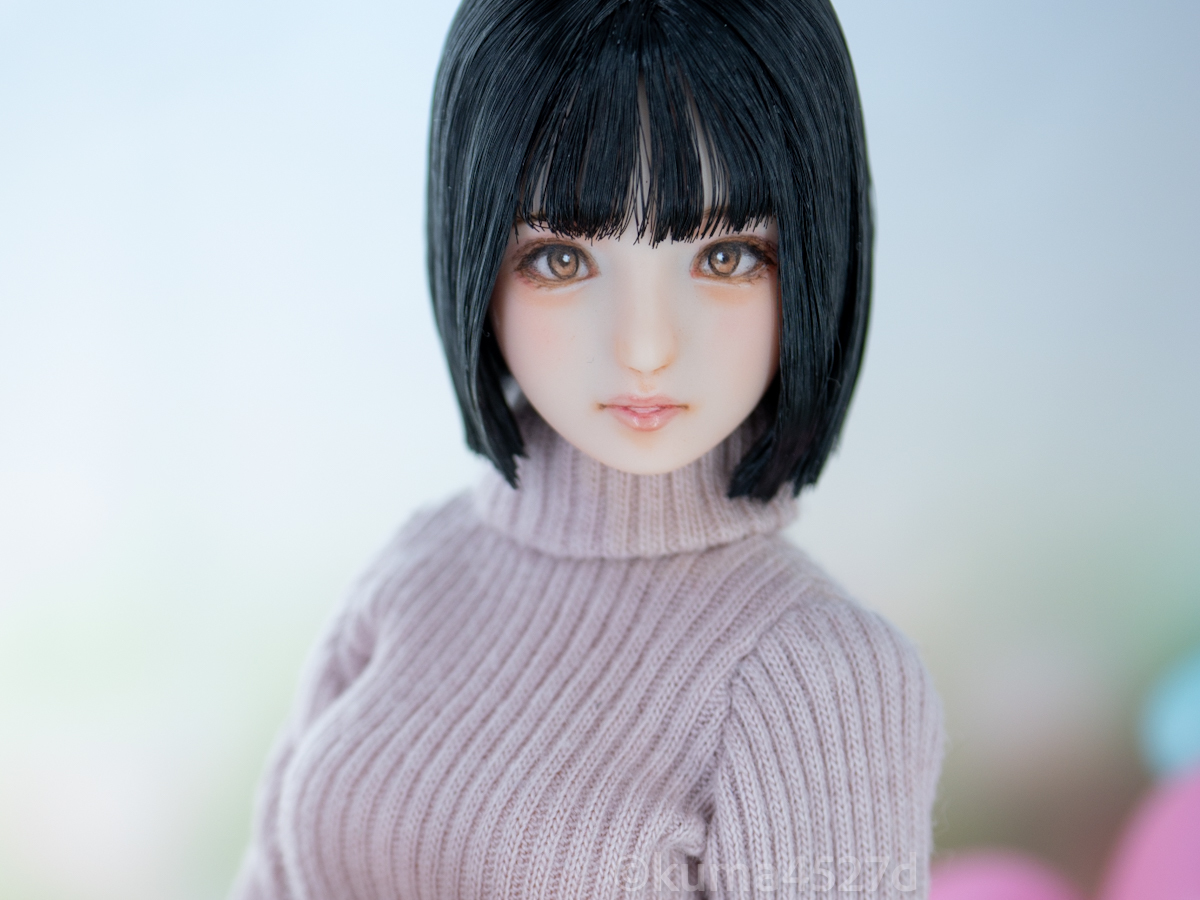 1/6 幼め顔のカスタムドールヘッド オビツ01 ② phichen TBleague s34 s26 s24 オビツ24 26 27に ...