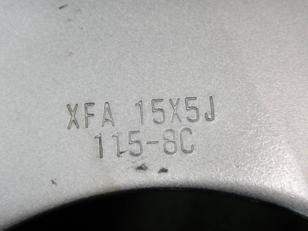 新車外し TOPY XFA 15×5J 115-8C PCD180-5H ハブ径；151mm タイヤ：BS R202 195/75R15 ...