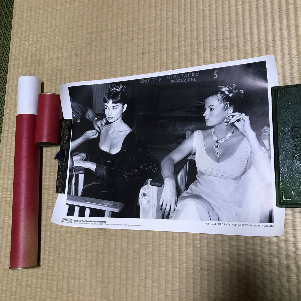 Audrey Hepburn Anita Ekberg 1954 CINECITIA オードリーヘップバーン / アニタ エクバーグ ポスター ...