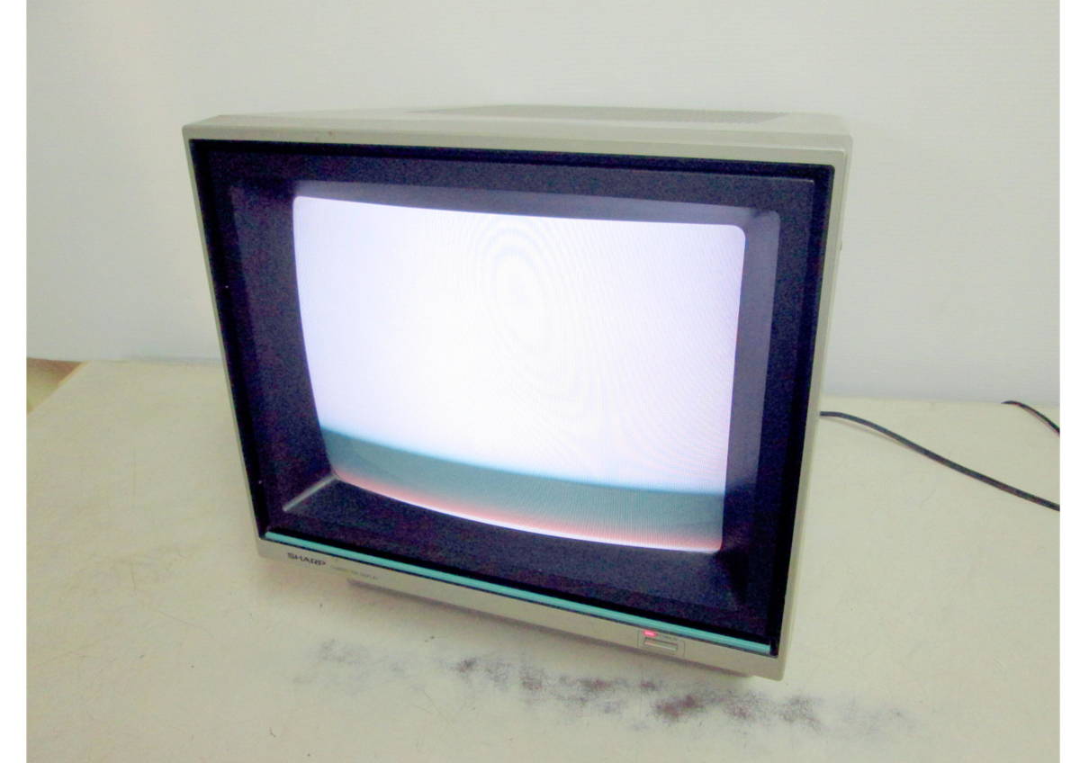 309118 モニター ジャンク品 SHARP シャープ 14M-131C 1983年製 CHARACTER 通電可 X1 X1turbo ...