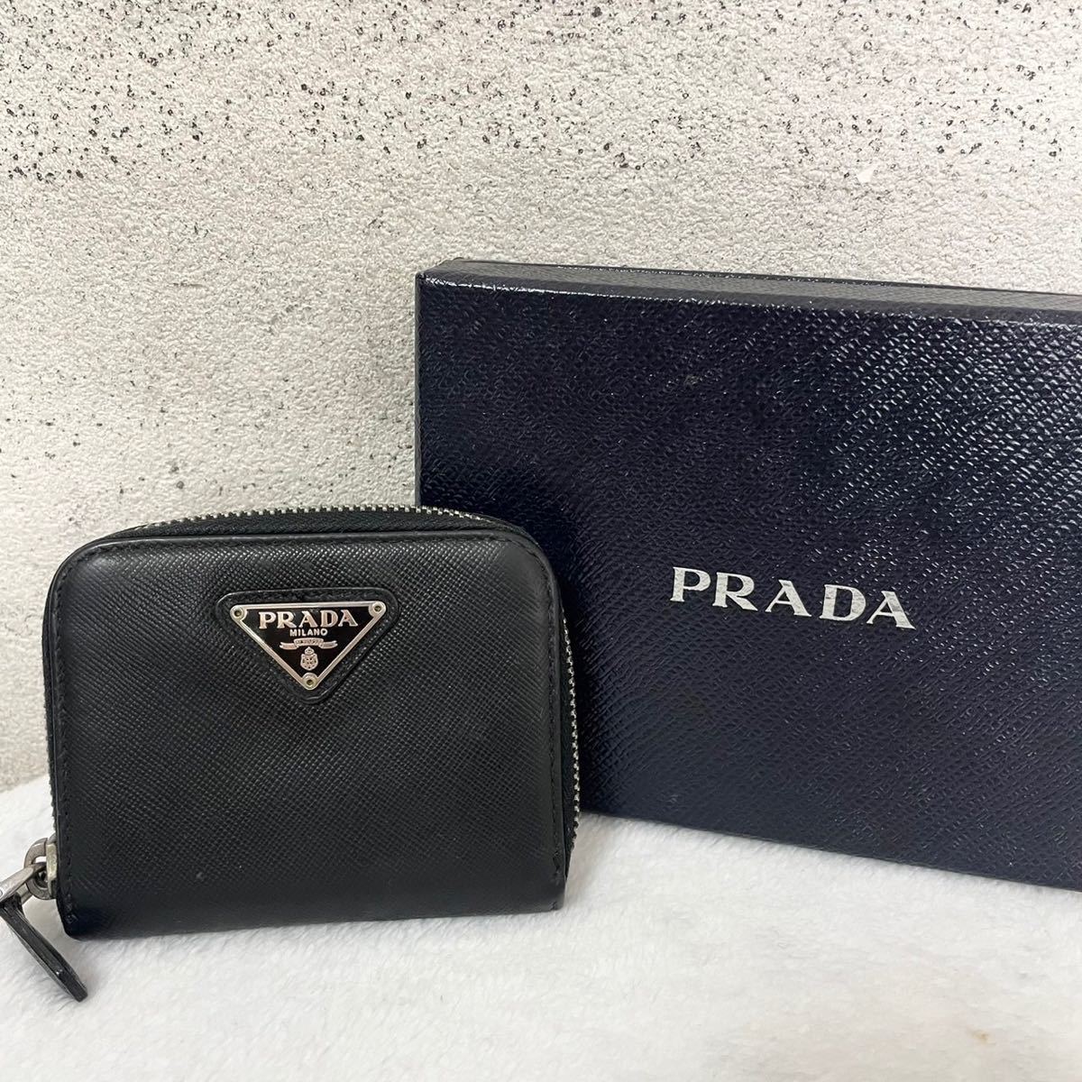 贅沢品の極み PRADA プラダ コインケース カードケース 三角プレート サフィアーノ 本革 レザー ブラック(男性用財布)｜売買されたオークション情報、yahooの商品情報をアーカイブ公開 ...