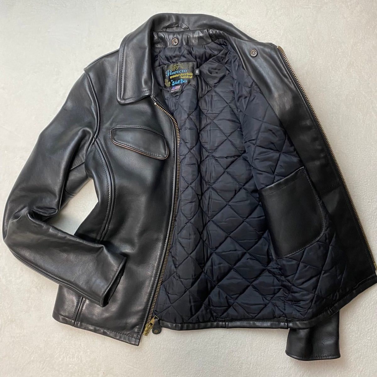 級 超激レア 60年代復刻 サボテンタグ Schott ショット襟付 シングル ライダースジャケット 688 ステアハイド キルティング 36(ライダースジャケット)｜売買されたオークション ...