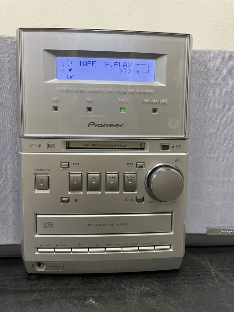 d パイオニアCD MD CASSETTE コンポ XR-NM5MD システムコンポ ミニコンポ スピーカー Pioneer(MDコンポ ...