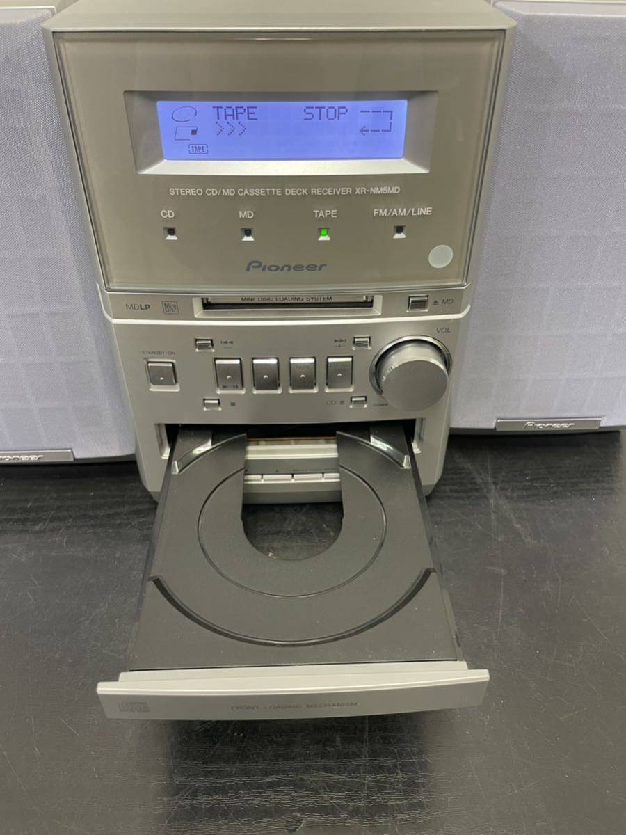 d パイオニアCD MD CASSETTE コンポ XR-NM5MD システムコンポ ミニコンポ スピーカー Pioneer(MDコンポ ...