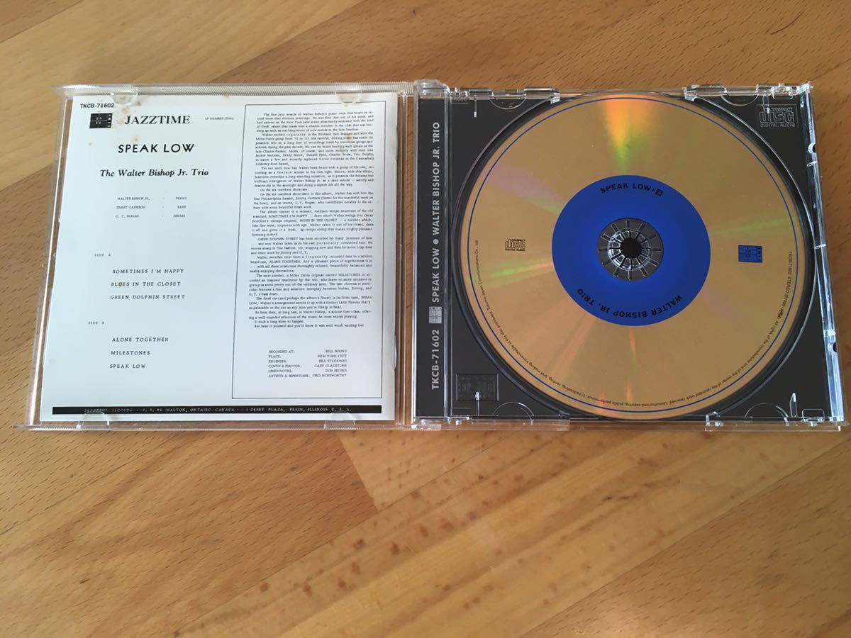 Walter Bishop Jr.Trio / Speak Low +3 24 Bit Remastered - 24K Gold CD ウォルター ビショップ ジュニア トリオ ...