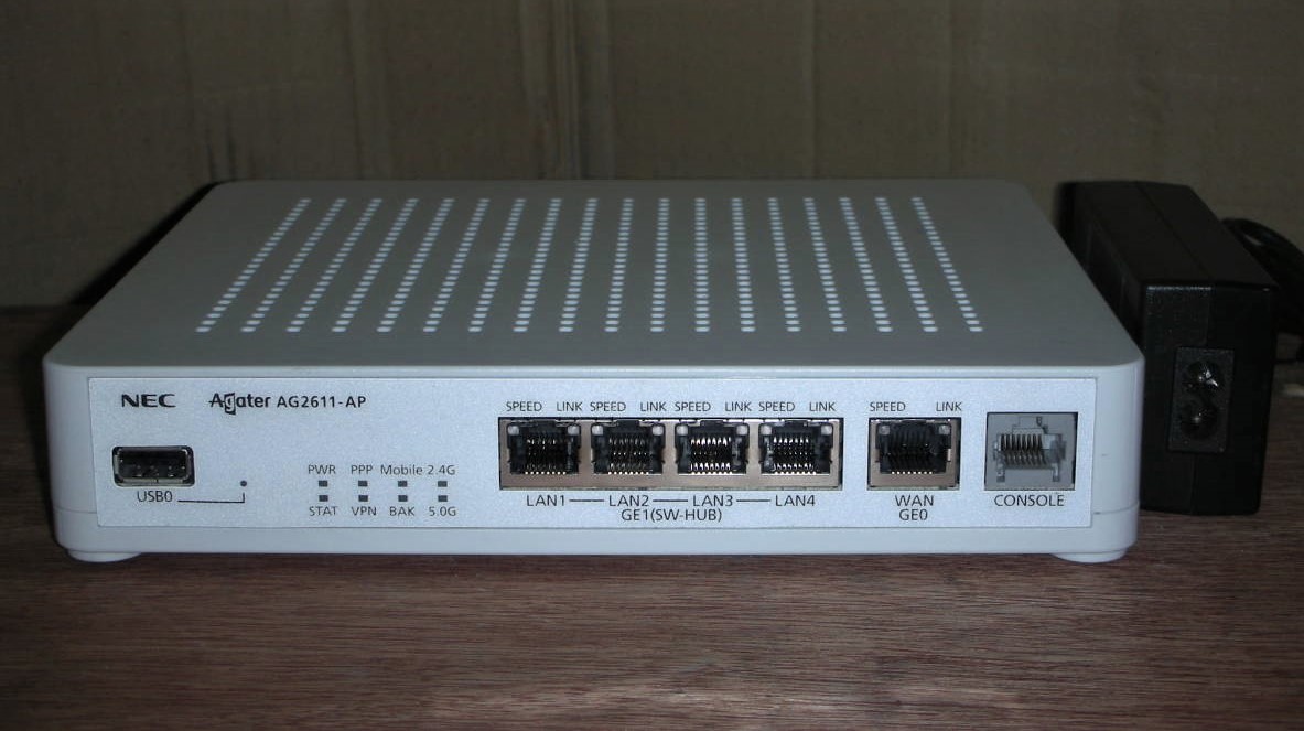 ワイヤレスVPNルータ/NEC Agater AG2611-AP-ML02 データ通信モジュール マルチキャリア LTE Cat 6 対応 ...