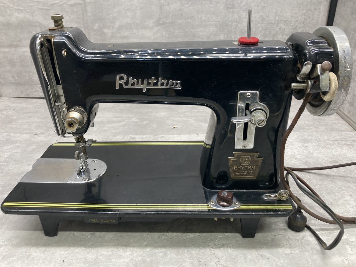 12ta16 RHYTHM リズム 黒ミシン 本体のみ ハンドクラフト 昭和レトロ アンティーク ジャンク品 現状品(ミシン)｜売買された ...