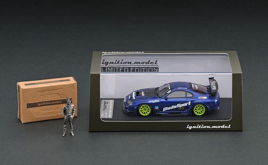限定 1/43 IG1974 Toyota Supra JZA80 RZ ORIDO-STREET Ver.2 Blue With Mr ...