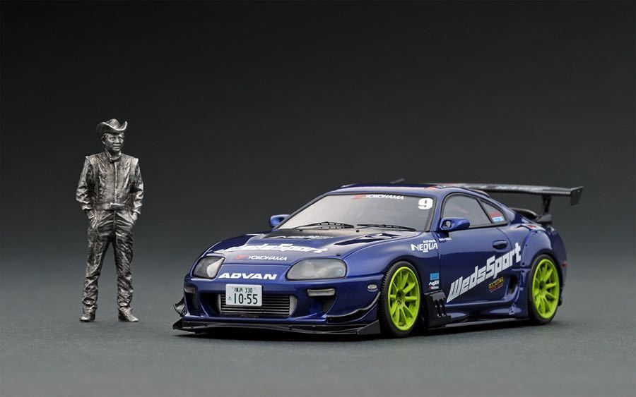 限定 1/43 IG1974 Toyota Supra JZA80 RZ ORIDO-STREET Ver.2 Blue With Mr ...