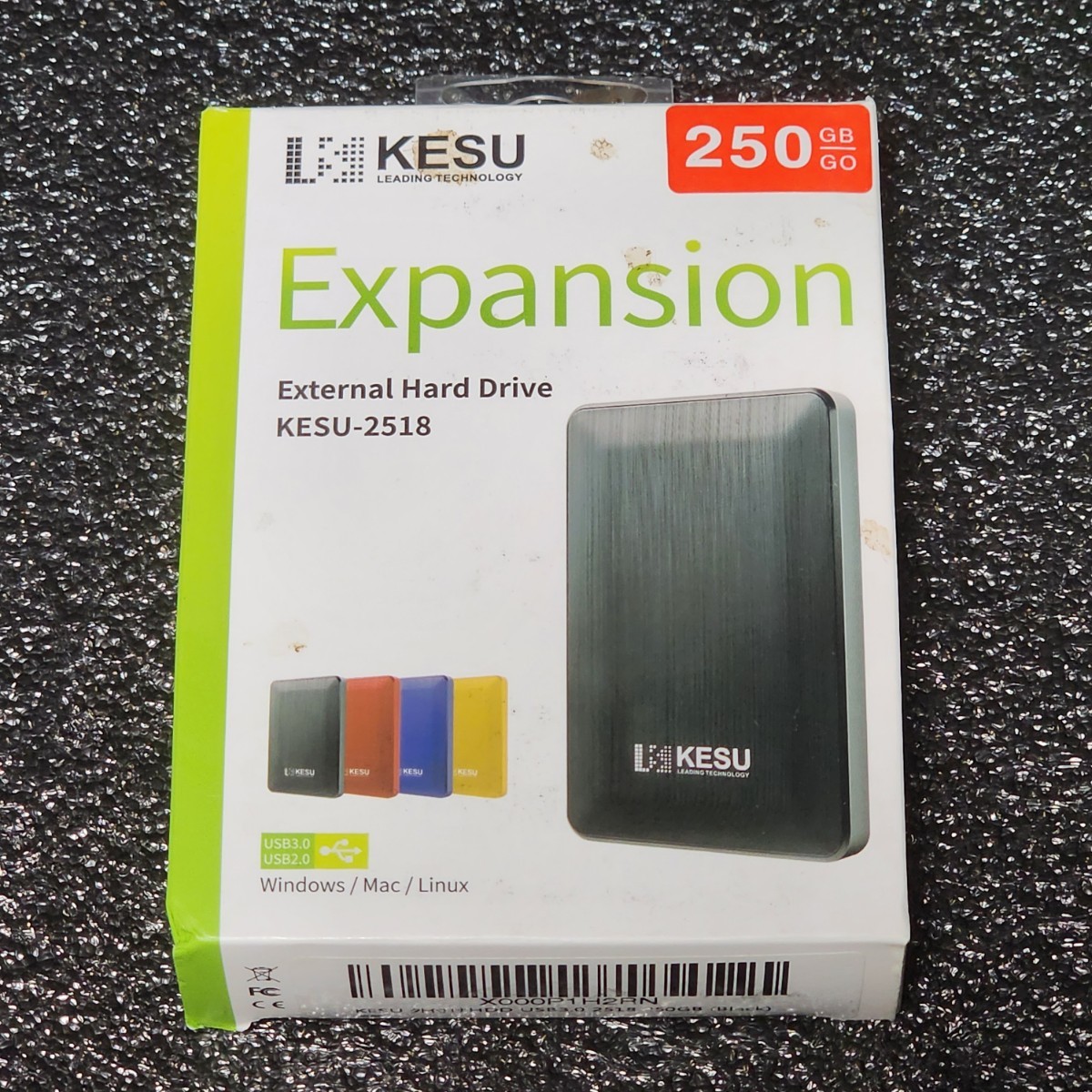 KESU-2518 250GB ポータブル外付けHDD USB3.0/2.0接続 フォーマット済み 正常品 PCパーツ(200GB～)｜売買さ ...