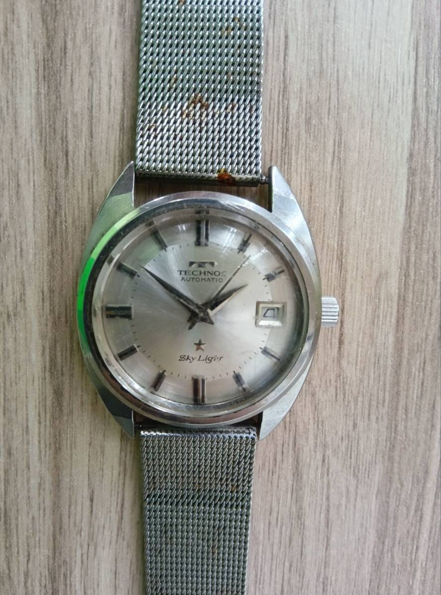 ジャンク品 TECHNOS SKY LIGHR テクノス スカイライナー AUTOMATIC 自動巻き 腕時計 3490(テクノス)｜売買されたオークション情報、yahooの商品情報を ...