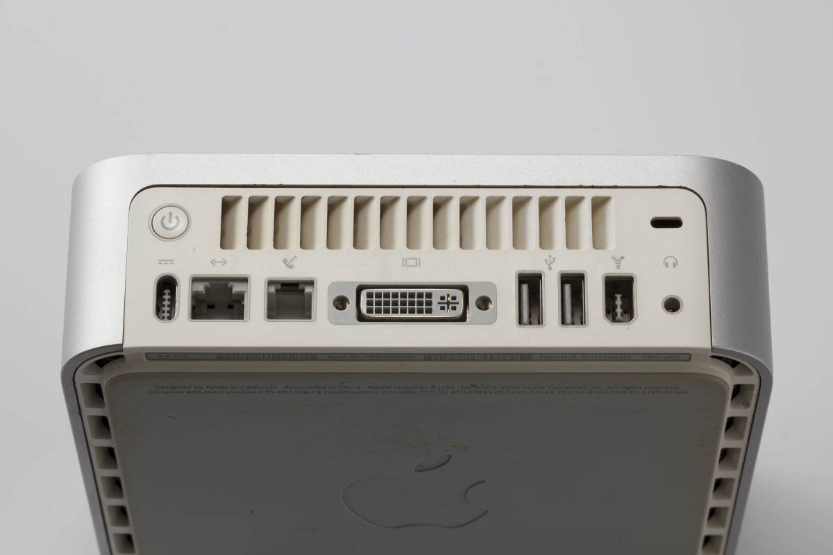 Apple Mac mini G4 1.42GHz メモリー1GB_HDD80GB 使用可領域約74GB /コンボ/モデム有/AirMac無 ...