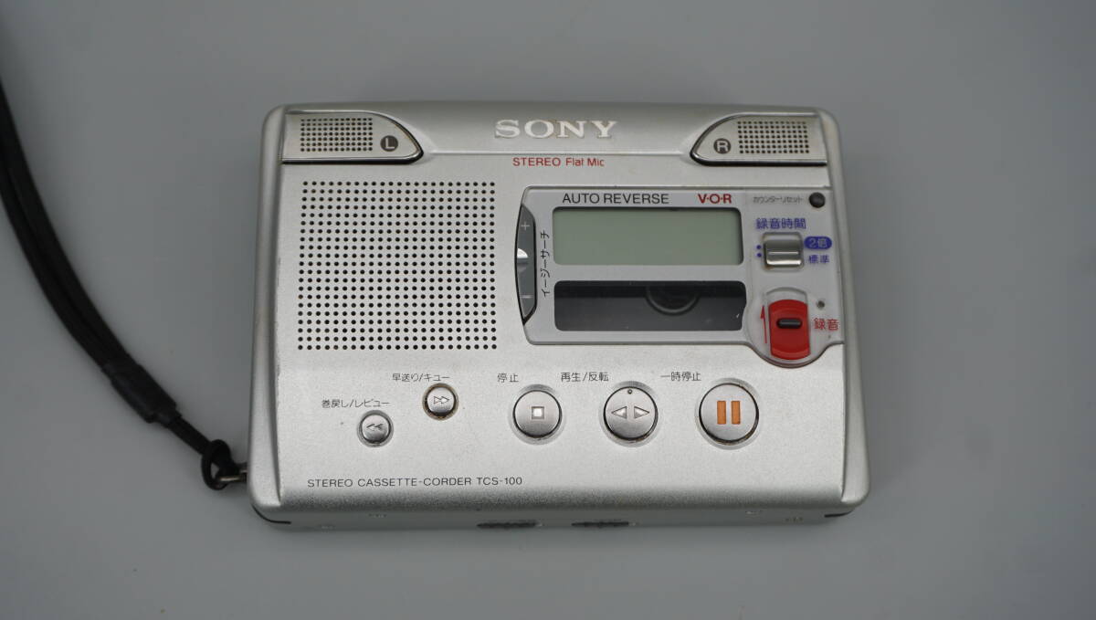 SONY ソニー STEREO Flat Mic ステレオ カセットレコーダー TCS -100 送料350円 EK1578(録音、再生 ...