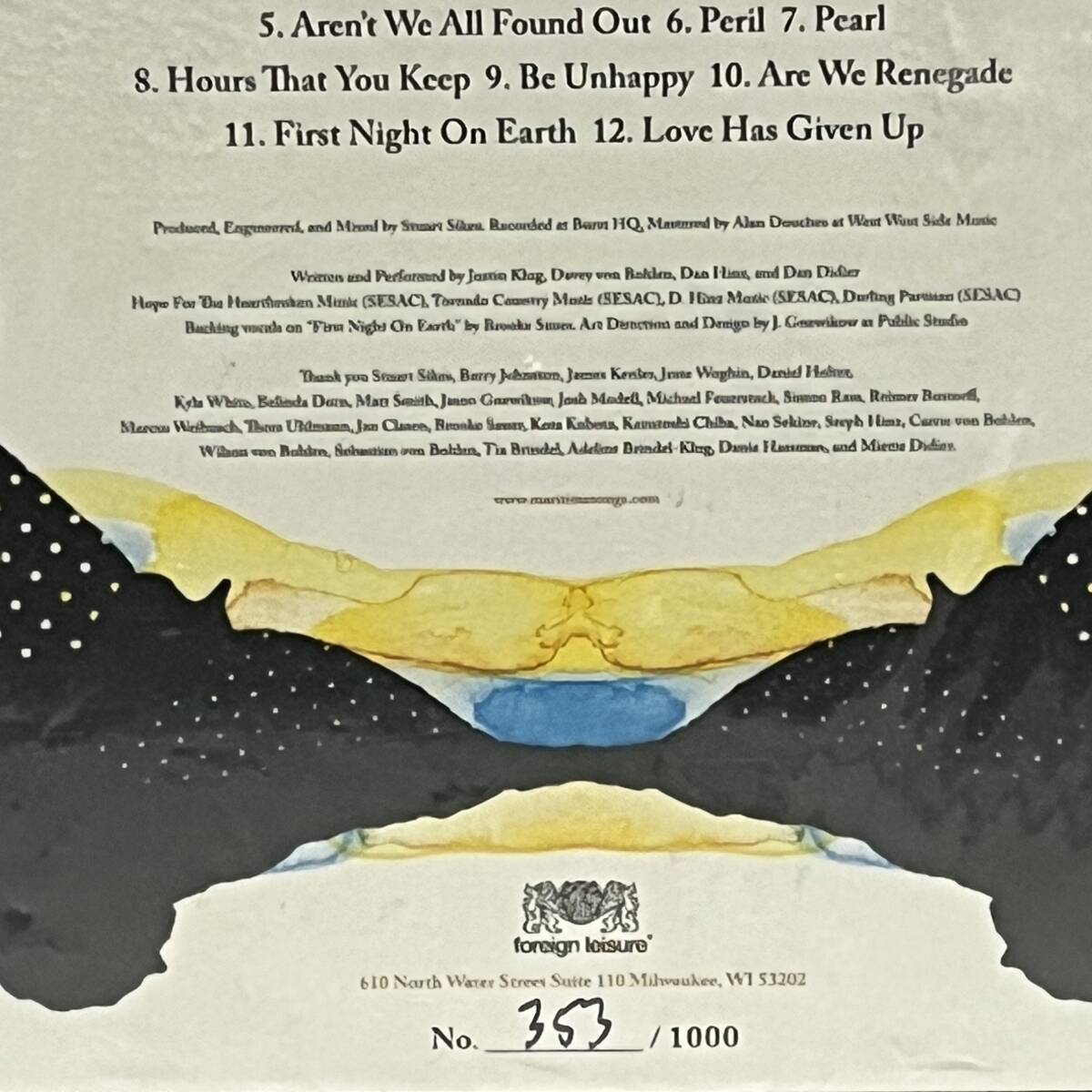 Maritime / Heresy And The Hotel Choir LP + 7 inch Gold Translucent ...