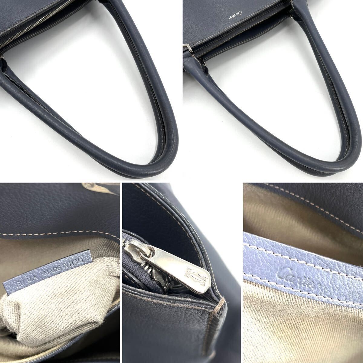 1円 最高級 正規品 Cartier カルティエ ビジネス トートバッグ メンズ C ドゥ 肩掛け A4 PC収納 本革 レザー ステッチ ブルー 青(かばん、バッグ)｜売買されたオークション ...