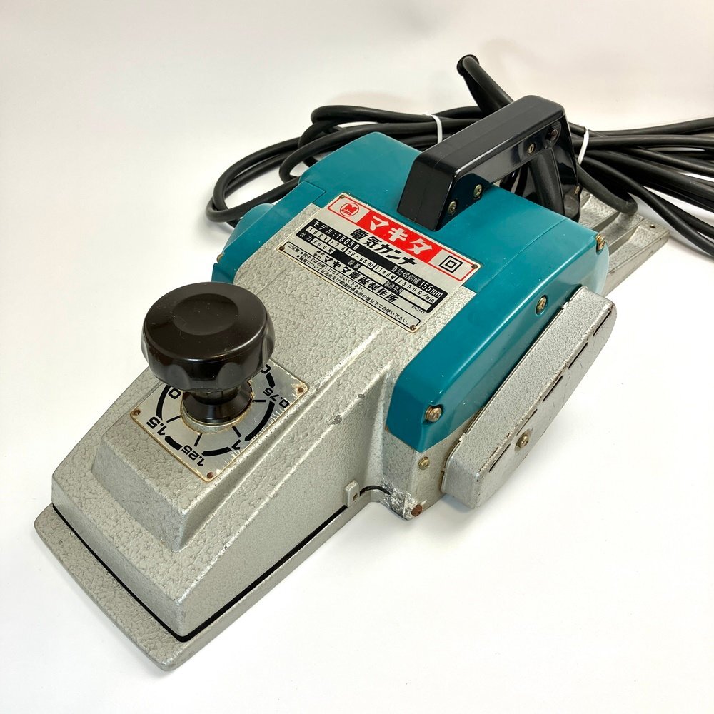 A makita マキタ 電気カンナ 1805B 有線 電動工具 通電のみ確認〇 製造1988年 経年品 付属品有 現状渡し 簡易梱包発送 ...