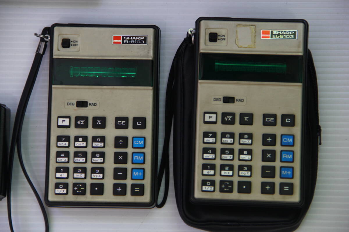 電卓 まとめて10個セット CANON Pockefronic/PANAC 840/CASIO HR-16A BK/SHARP ComPET CS-S271 EL-8103 ELSI ...
