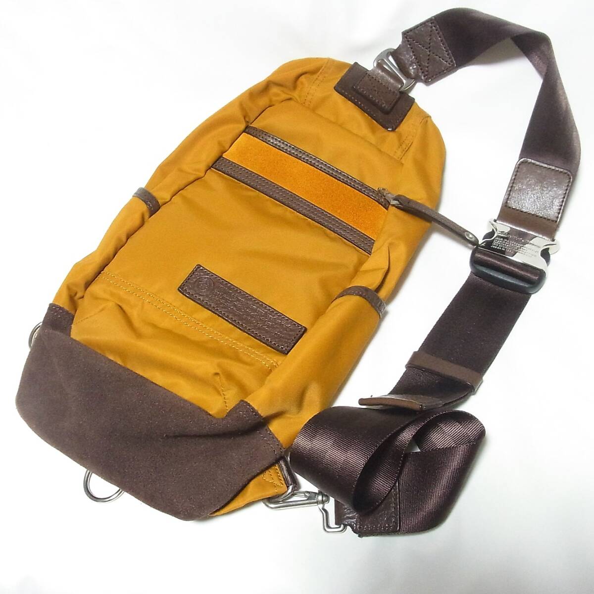 良品 MSPC マスターピース ボディバッグ マスタード色 底面レザー 縁部分なども本革 清掃済 ダックカラー MASTER-PIECE(ボディバッグ)｜売買されたオークション情報、yahoo ...