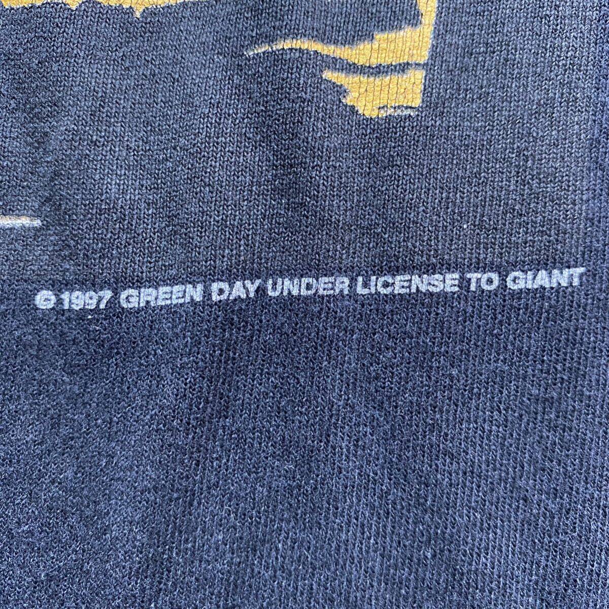 レア 古着 Vintage 90s Green Day Nimrod Back Cover Tee L Black グリーンデイ Tシャツ ...