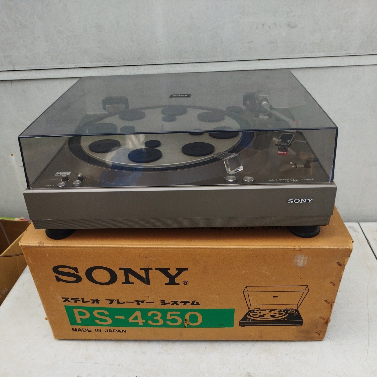 SONY STEREO PLAYER SYSTEM ステレオプレーヤーシステム PS-4350 ターンテーブル 当時物 レコードプレーヤー ...