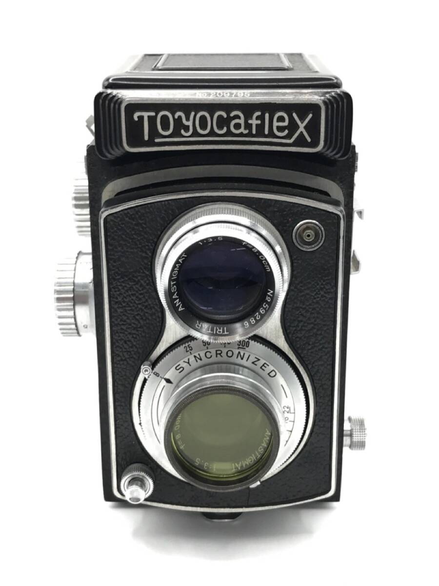 0604-151TYH6477 二眼レフフィルムカメラ トヨカフレックス Toyoca flex SYNCRONIZED TRITAR ...