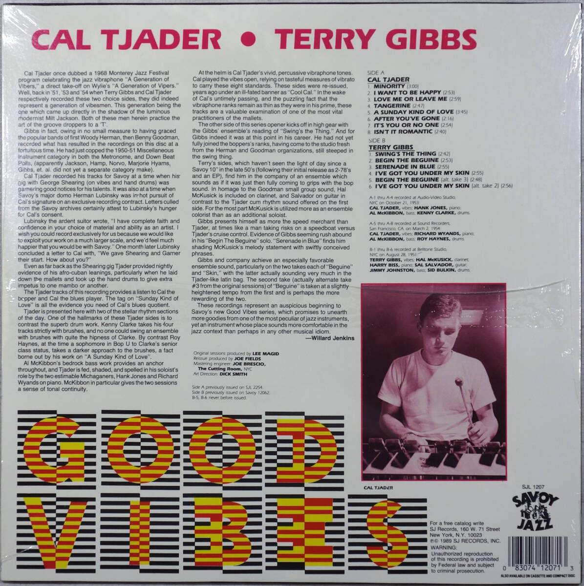 CAL TJADER/TERRY GIBBS / GOOD VIBES US LP/Sealed -Hank Jones Kenny ...