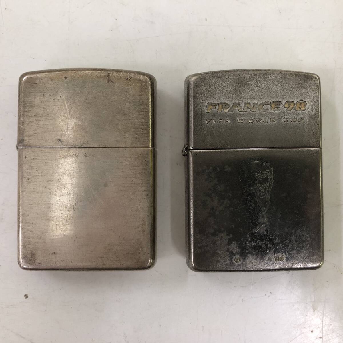 24那/A021749/Y072-117/IS8000 名古屋 Zippo ジッポー 2点まとめ STERLING 1994 / E XⅢ FIFA WORLD CUP FRANCE98 ...