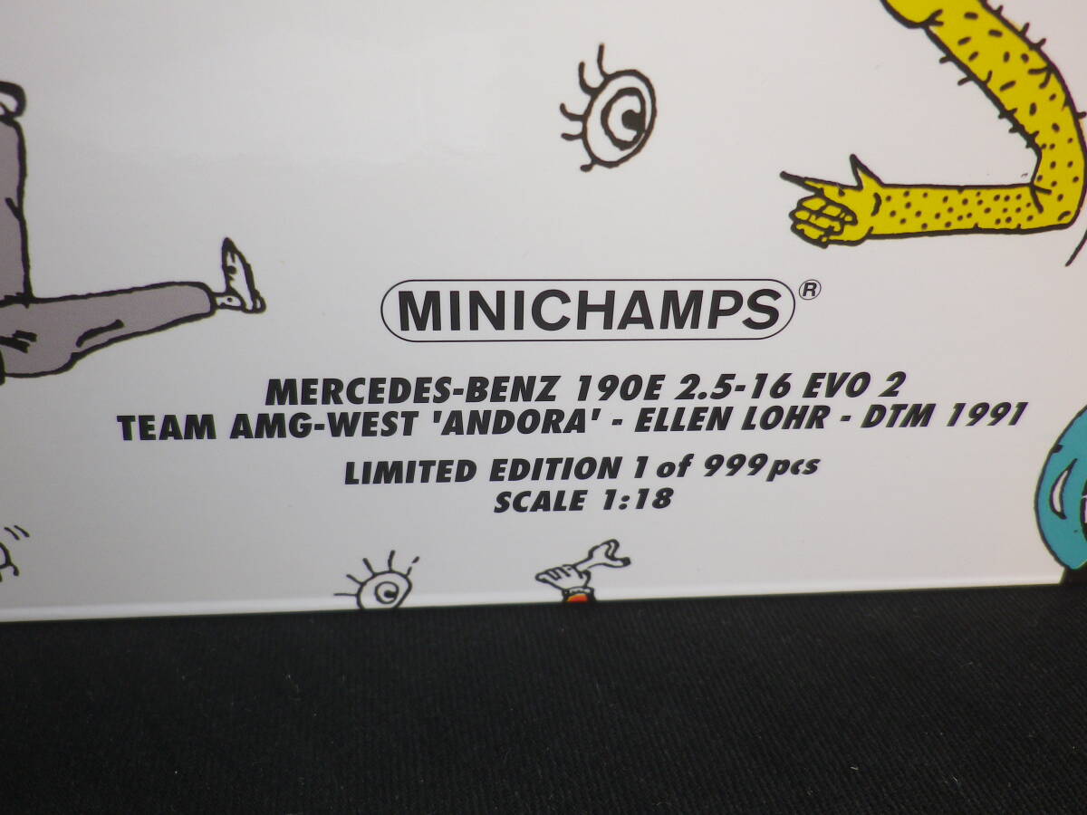絶版 PMA 1/18 DTM メルセデスベンツ Mercedes-Benz 190E 2.5-16 EVO2 Team AMG 'ANDORA' ELZEN LOHR 1991 155 ...