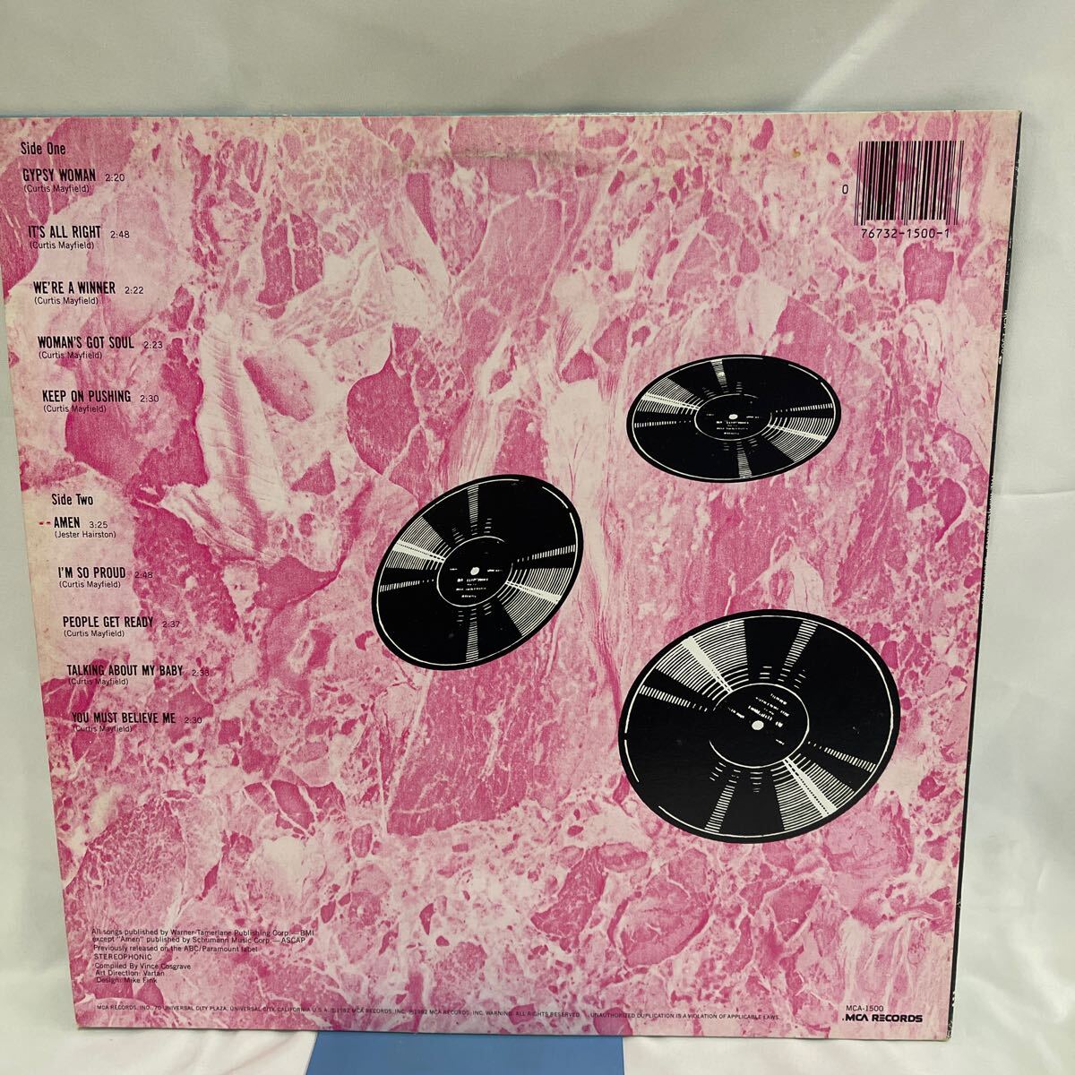 40719N 輸入盤12inch LPレコード THE IMPRESSIONS GREATEST HITS /curtis mayfield ...