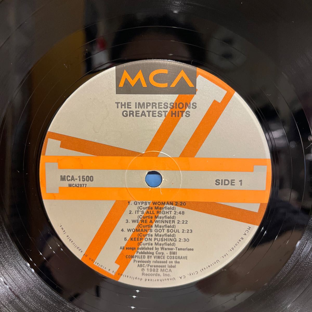 40719N 輸入盤12inch LPレコード THE IMPRESSIONS GREATEST HITS /curtis mayfield ...