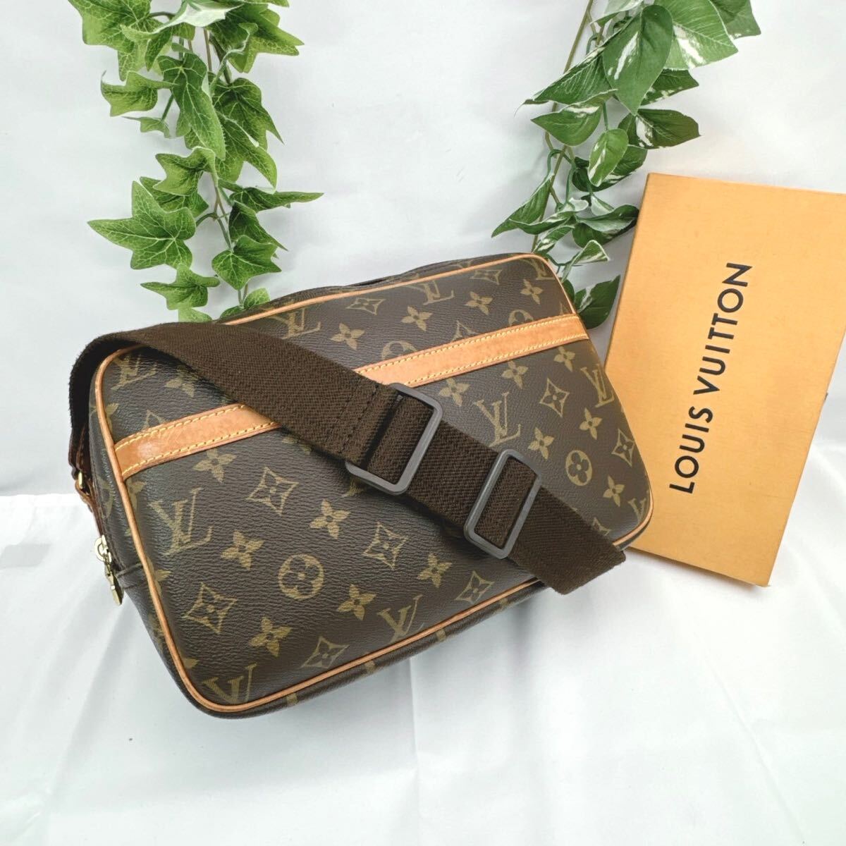 i202 LOUIS VUITTON ルイヴィトン M45254 モノグラム リポーター PM クロスボディ ショルダーバッグ シリアル ...